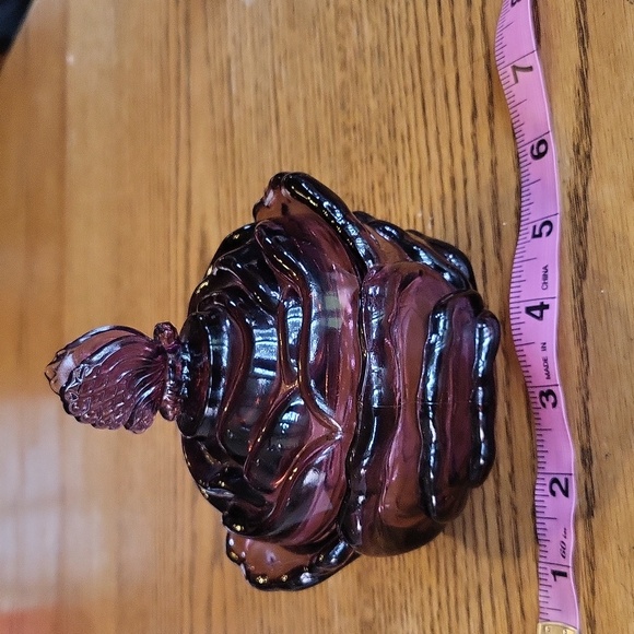 Fenton | Accents | Vintage 98s Fenton Butterfly Cabbage Rose Candy Dish ...